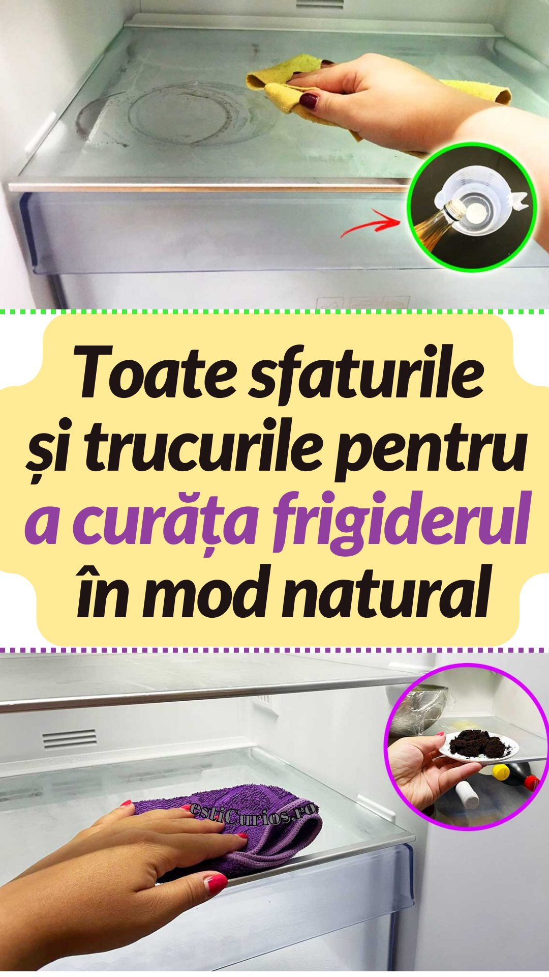 Toate sfaturile și trucurile pentru a curăța frigiderul în mod natural